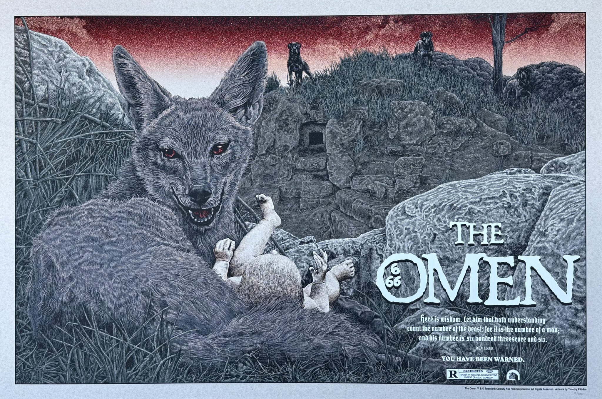 The Omen Alternative Movie Poster - Horror - Damien - 666 - Devil