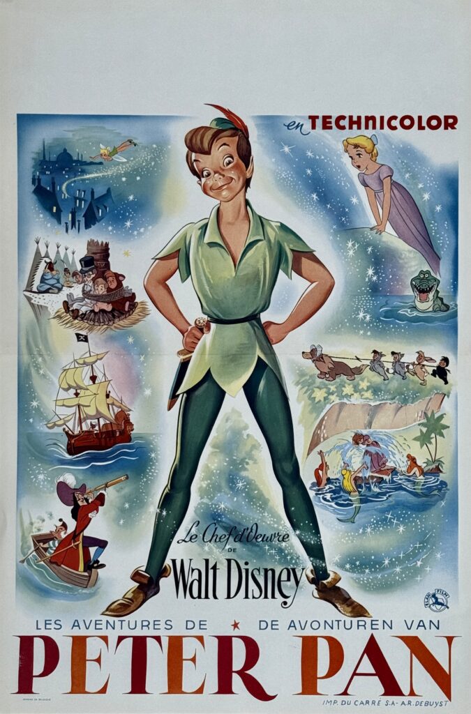 Original Peter Pan Movie Poster - Walt Disney - Captain Hook