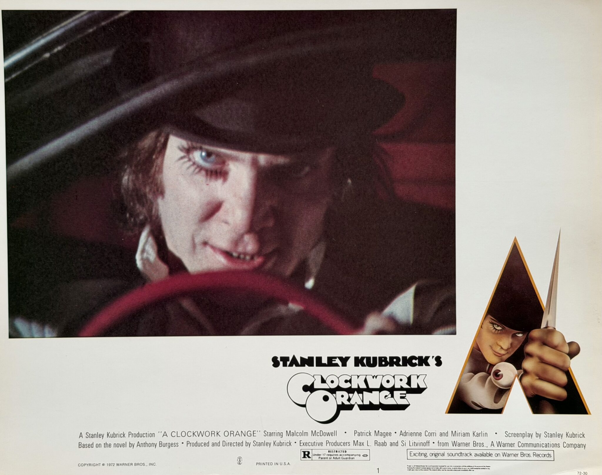 Original Clockwork Orange Movie Poster - Stanley Kubrick